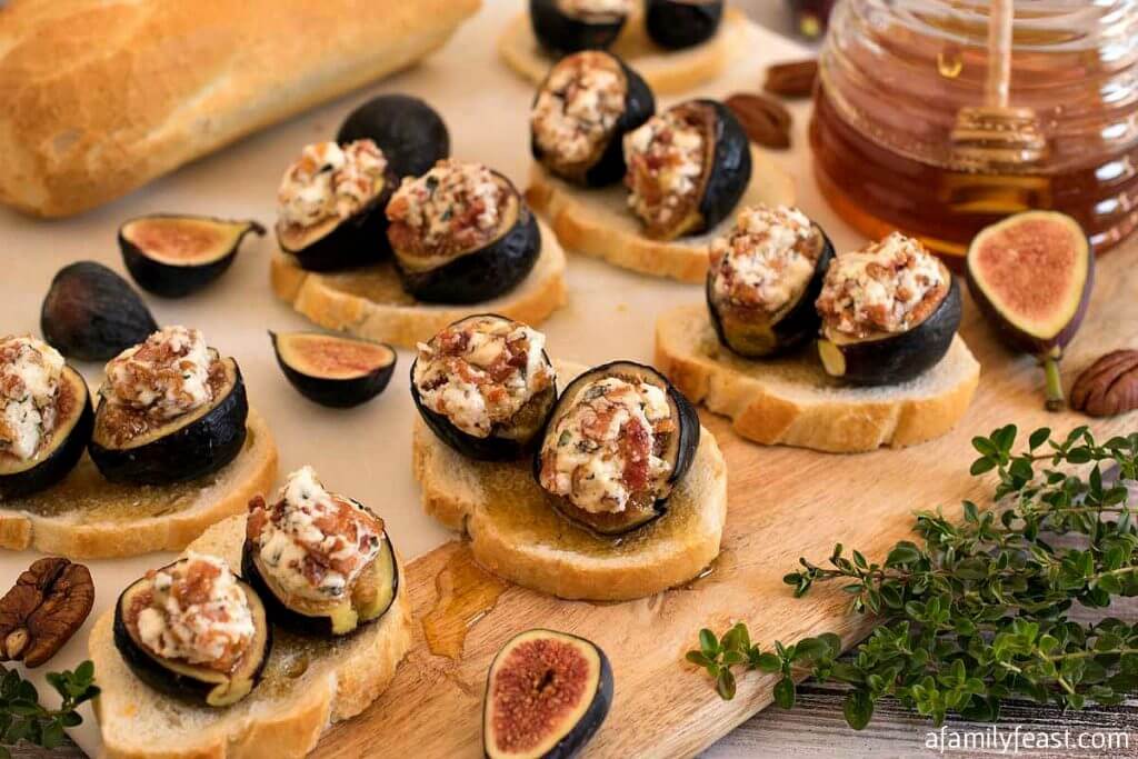 Baked Fig Crostini - A Family Feast