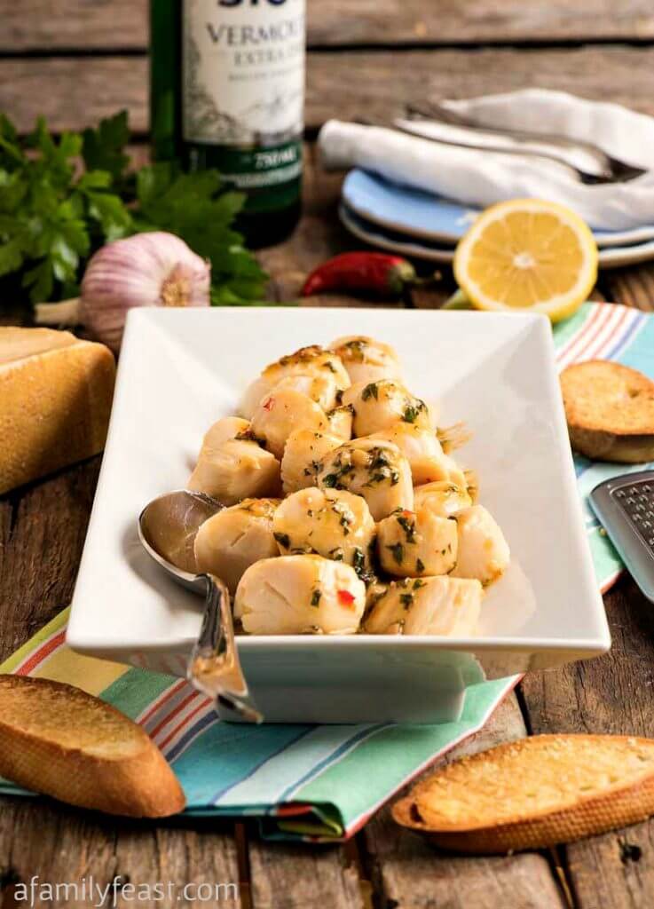 Scallops Alla Veneziana with Parmesan Toasts