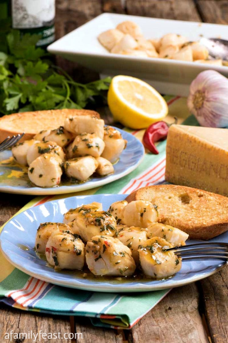 Scallops Alla Veneziana with Parmesan Toasts