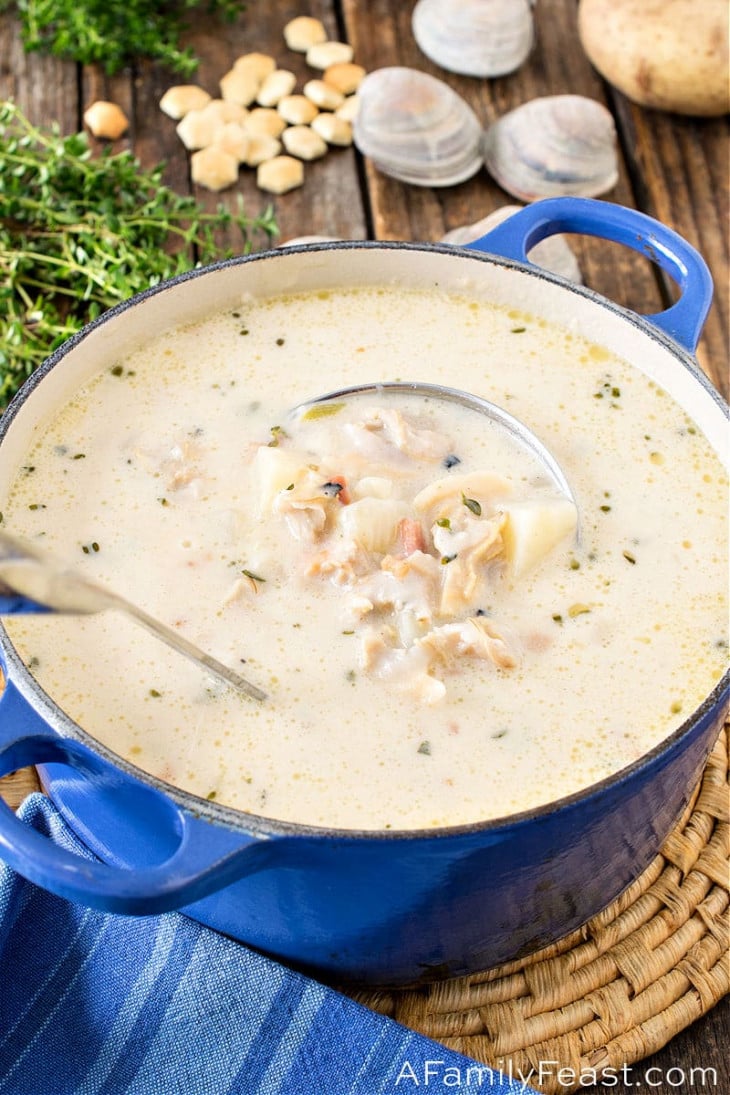New England Clam Chowder - A Family Feast®
