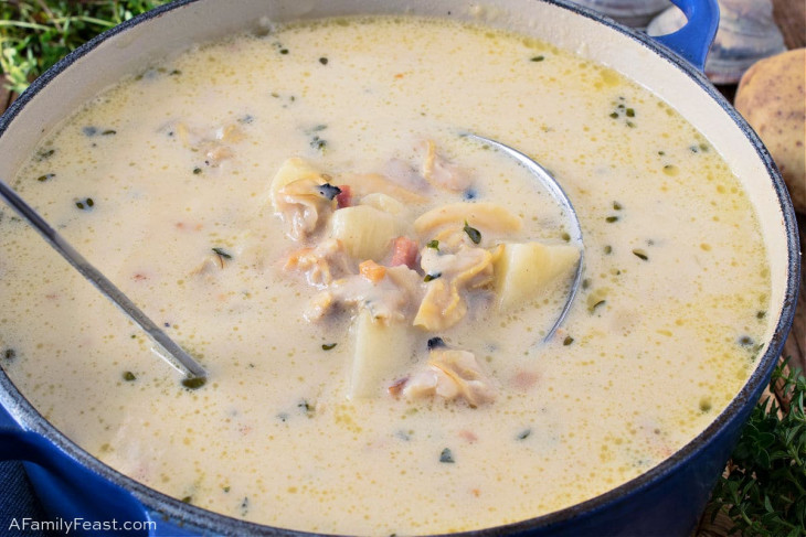 New England Clam Chowder - A Family Feast®