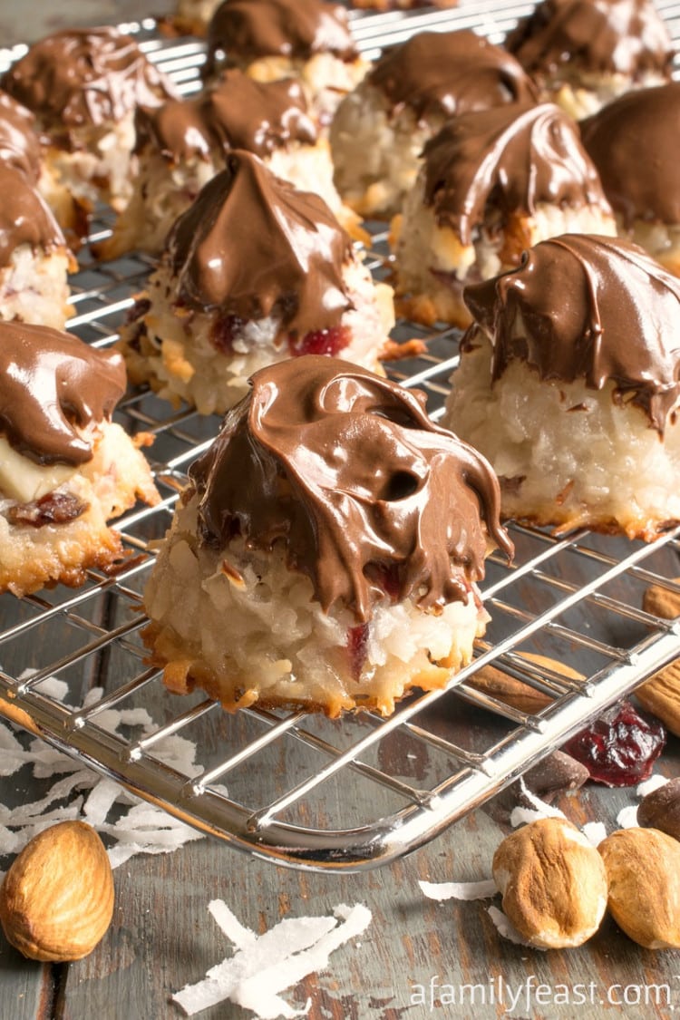 Cranberry Almond Coconut Macaroons - A Family Feast®