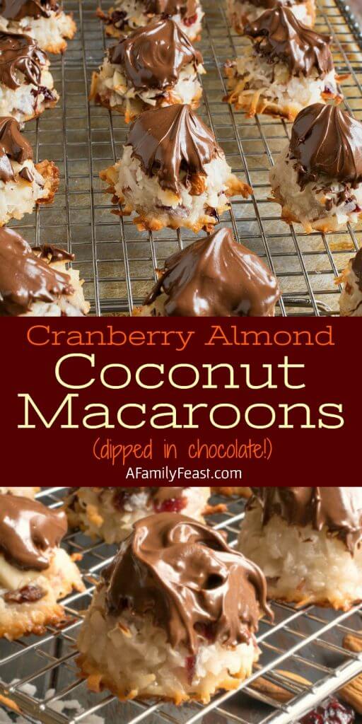 Cranberry Almond Coconut Macaroons - A Family Feast®