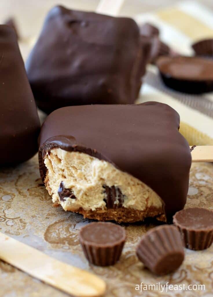 Chocolate Peanut Butter Pie Pops - A Family Feast®