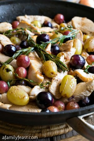 Quick Skillet Chicken with Grapes - A Family Feast®
