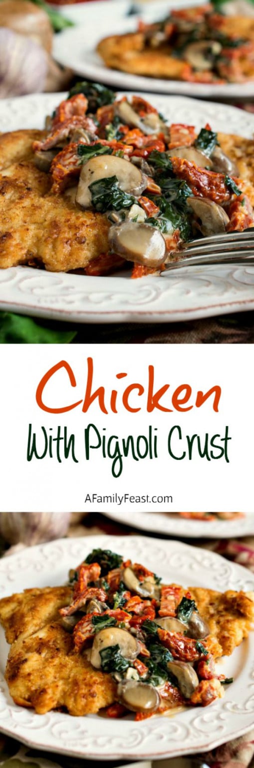 Chicken with Pignoli Crust - A Family Feast®