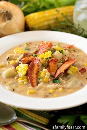Lobster Corn Chowder - A Family Feast®