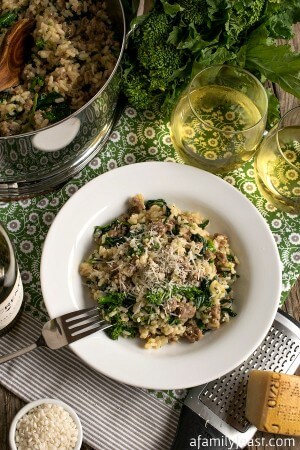Sausage and Broccoli Rabe Risotto - A Family Feast®