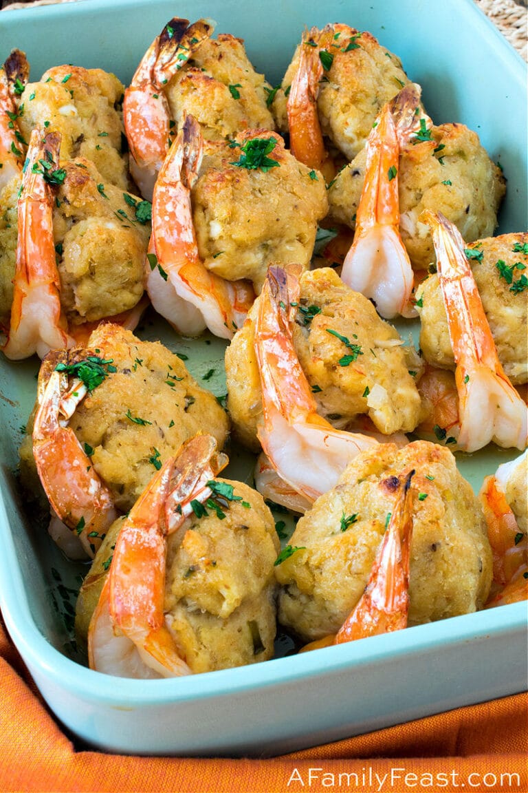 Baked Stuffed Shrimp - A Family Feast®