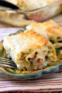 Italian Cold Cut Lasagna Rollups - A Family Feast®