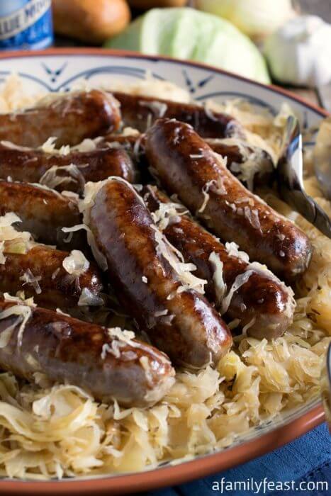 Bratwurst and Sauerkraut - A Family Feast®