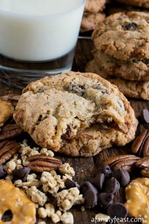 Crunchie Munchie Cookies - A Family Feast®