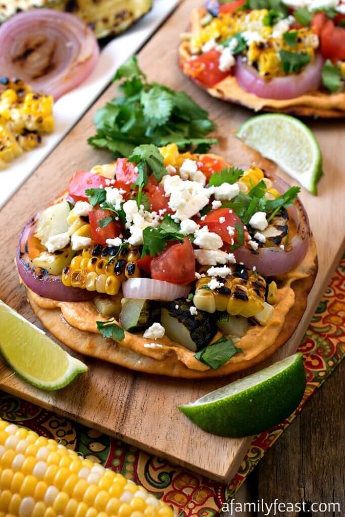 Grilled Vegetable Tostadas - A Family Feast®
