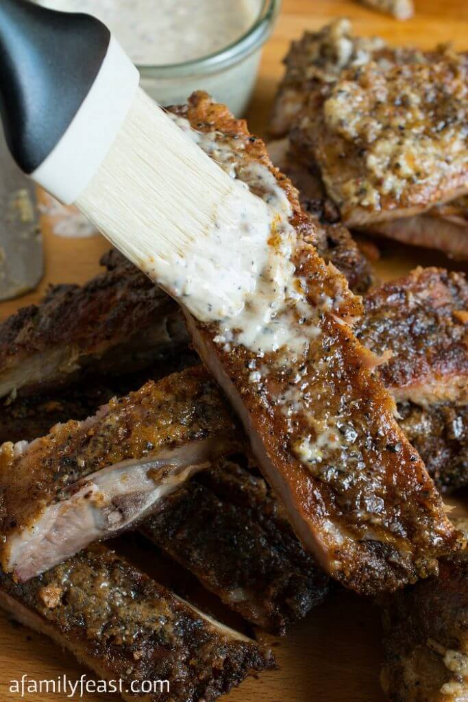 White Barbecue Sauce Pork Ribs - A Family Feast®