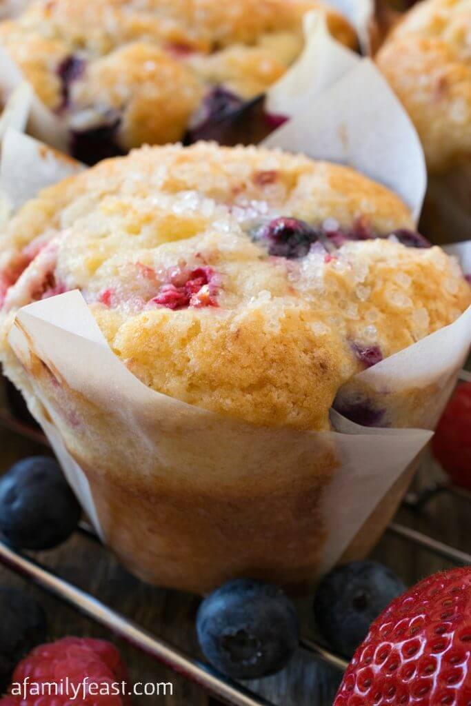 Mixed Berry Muffins - A Family Feast®