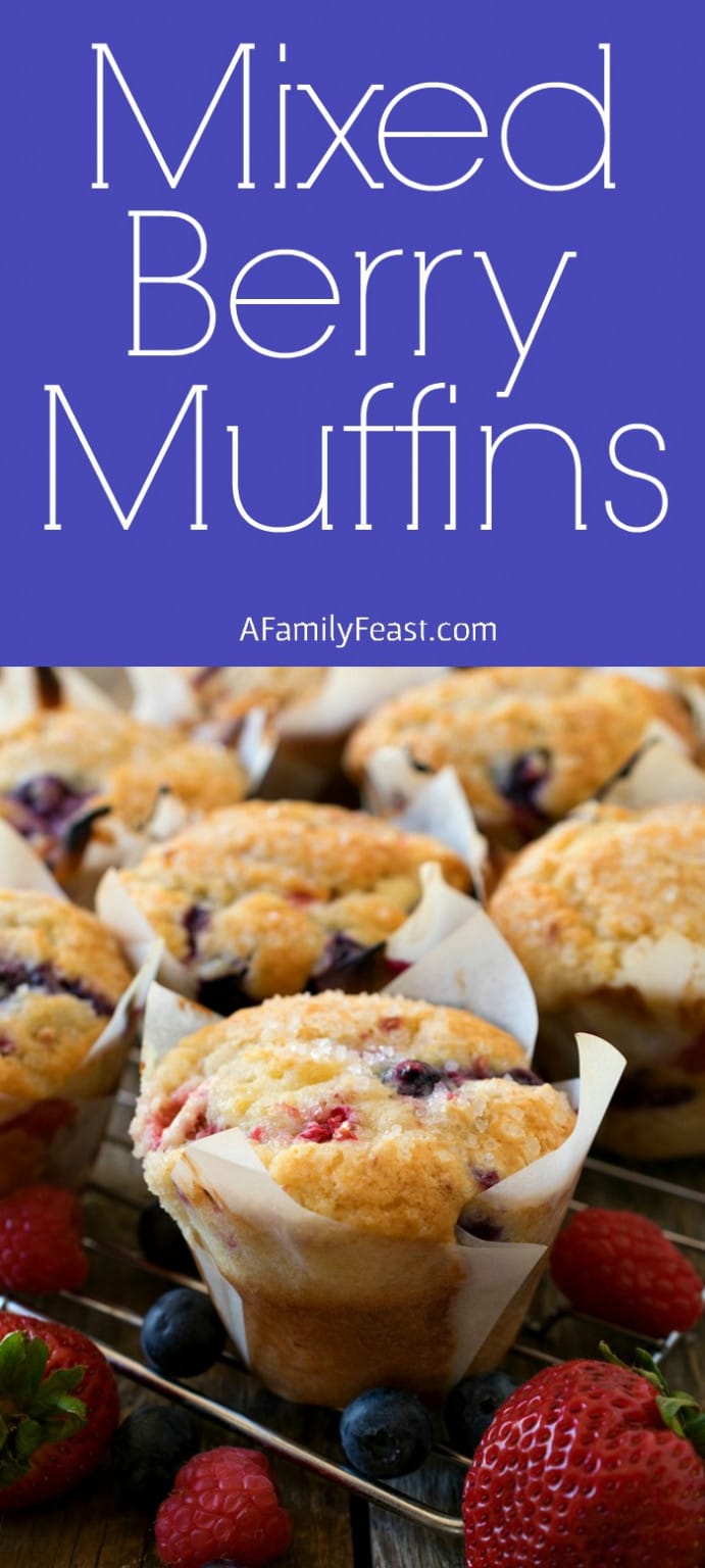 Mixed Berry Muffins - A Family Feast®