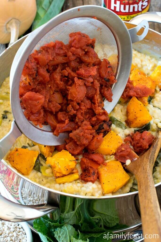 Fire Roasted Tomato and Barley Risotto - A Family Feast®