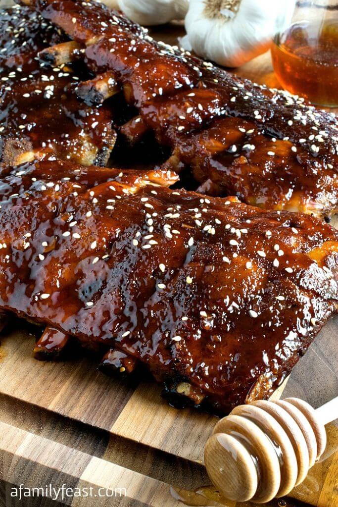 Slow Cooker Honey-Garlic Baby Back Ribs - A Family Feast®