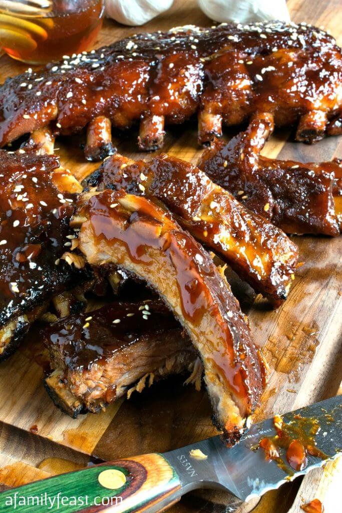 Slow Cooker Honey-Garlic Baby Back Ribs - A Family Feast®