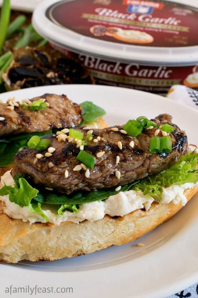 Black Garlic Bulgogi Beef Crostini - A Family Feast®