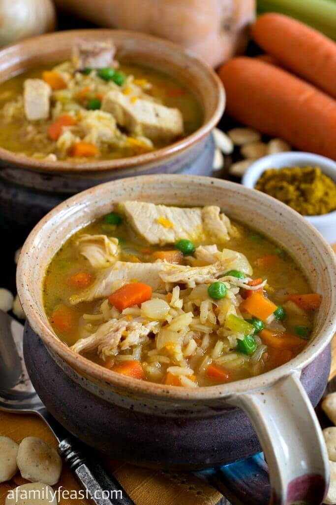 Curried Turkey and Rice Soup - A Family Feast®
