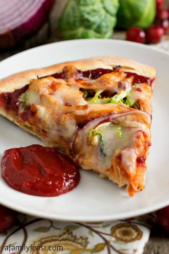 Cranberry Barbecue Turkey Pizza - A Family Feast®