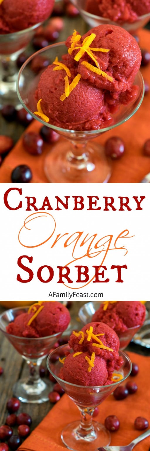 Cranberry Orange Sorbet - A Family Feast®