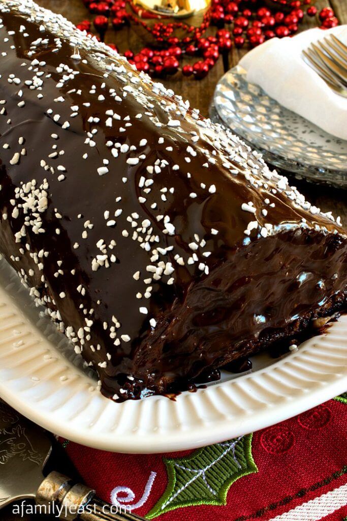 Malted Mocha Swiss Roll - A Family Feast®