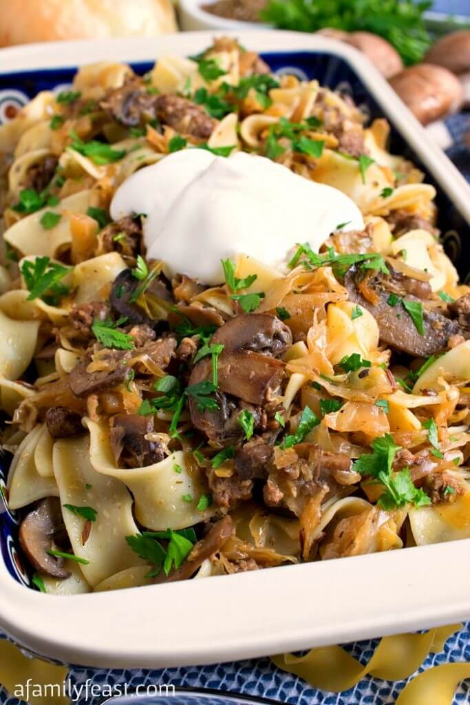Lazanki with Mushrooms and Beef - A Family Feast®