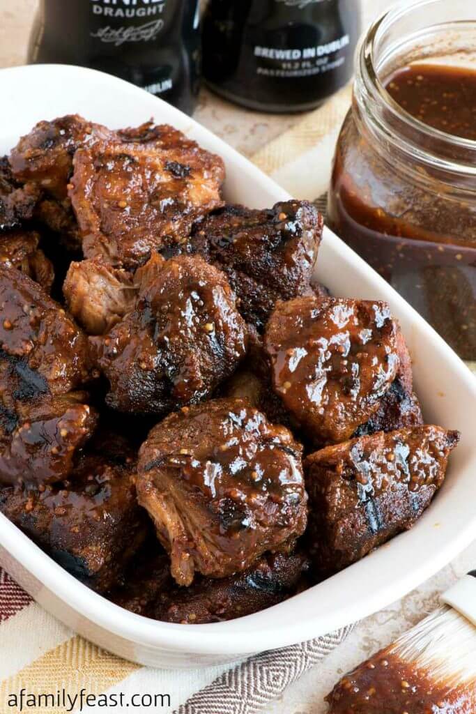 Guinness Barbecued Pork Tips - A Family Feast®
