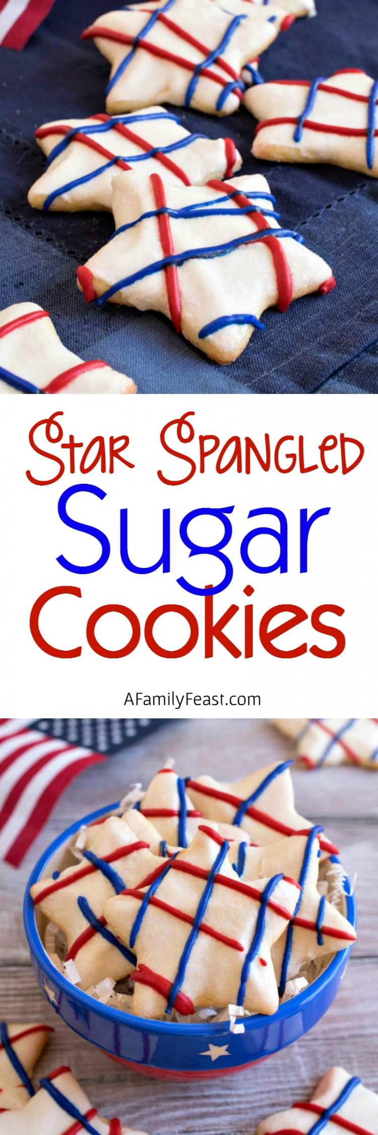 Star Spangled Sugar Cookies - A Family Feast®