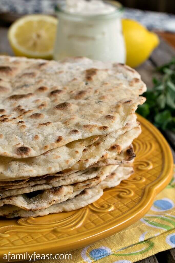 Two Ingredient Turkish Flatbread - A Family Feast®