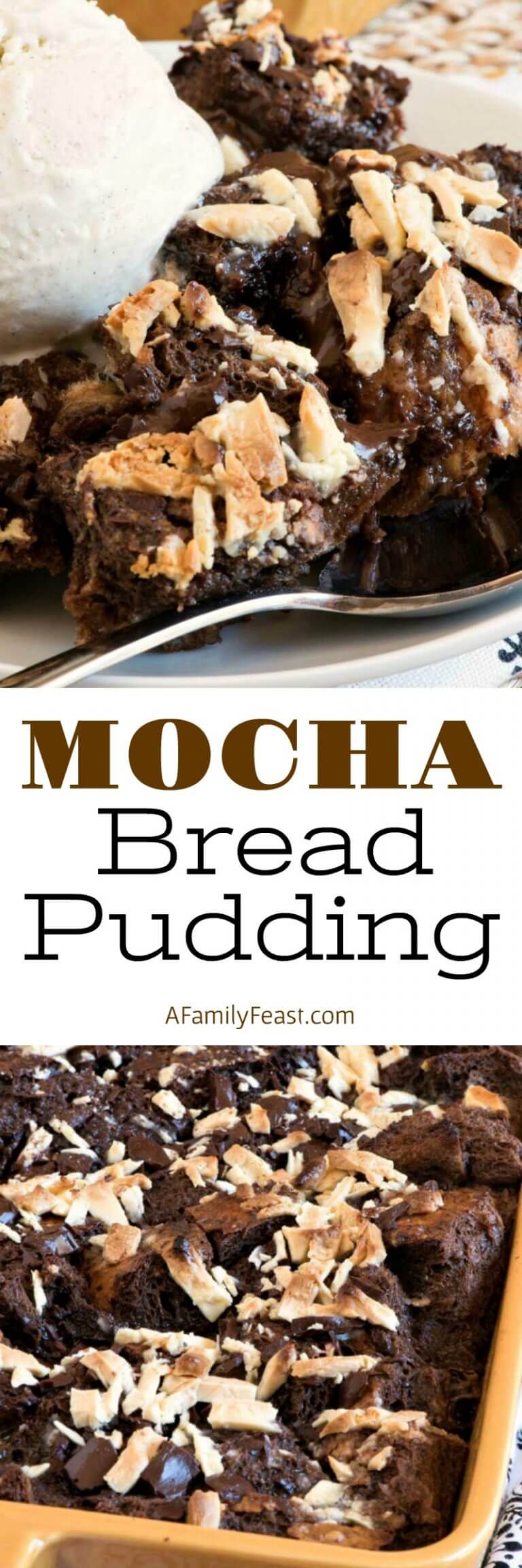 Mocha Bread Pudding - A Family Feast®