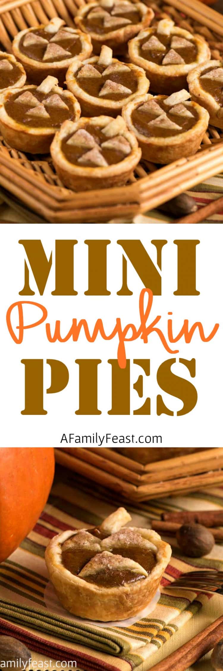 Mini Pumpkin Pies - A Family Feast®