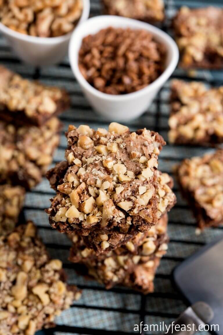 Chocolate Crunch Squares - A Family Feast