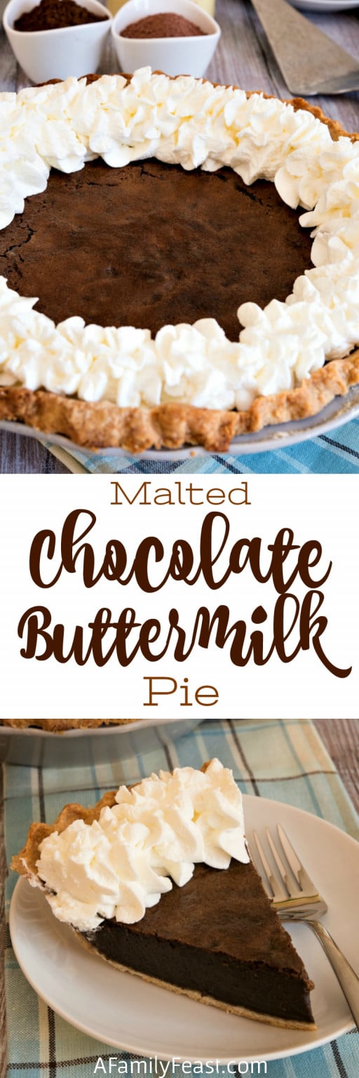 Malted Chocolate Buttermilk Pie - A Family Feast®