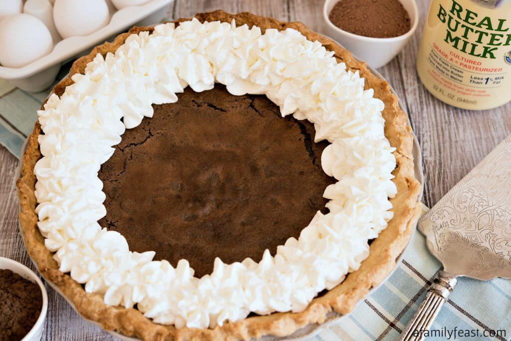 Malted Chocolate Buttermilk Pie - A Family Feast®