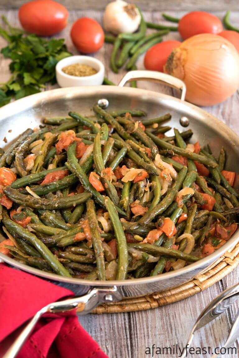 Green Beans with Tomatoes - A Family Feast®