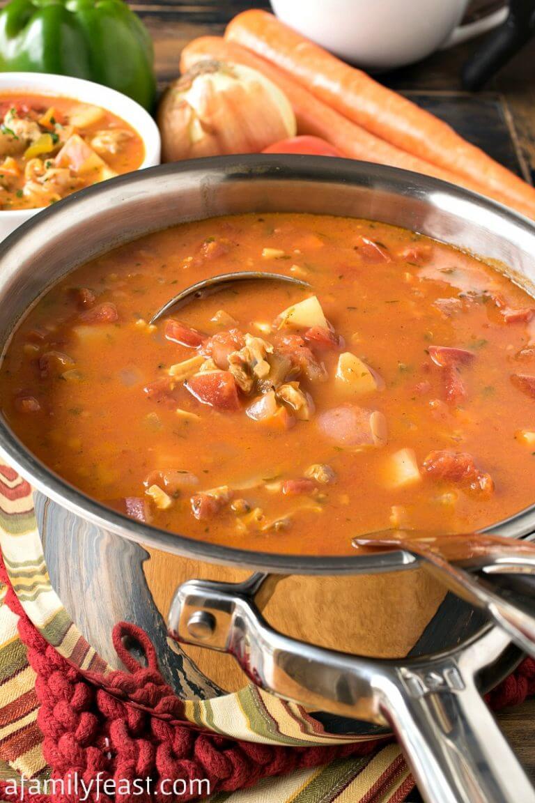 Manhattan Clam Chowder - A Family Feast®