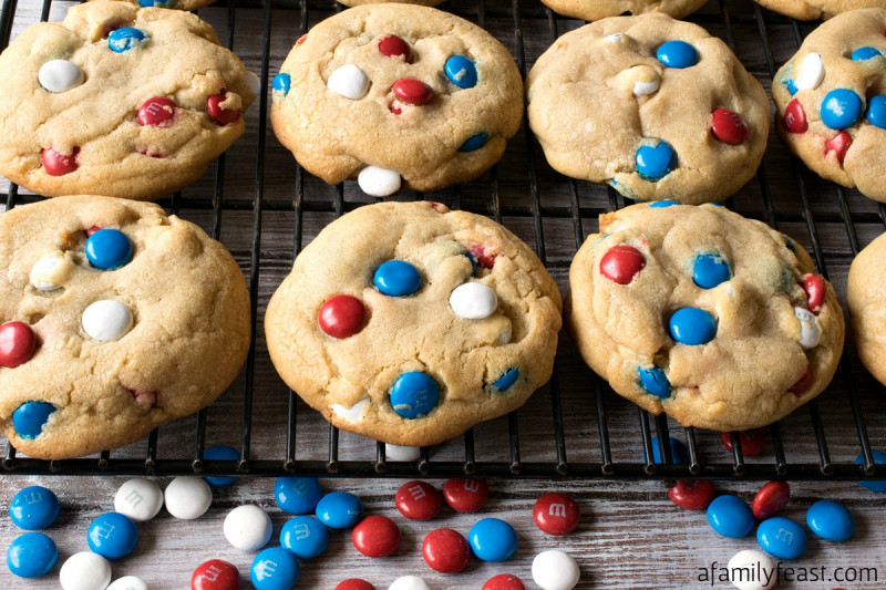 Soft M&M Cookies - A Family Feast®