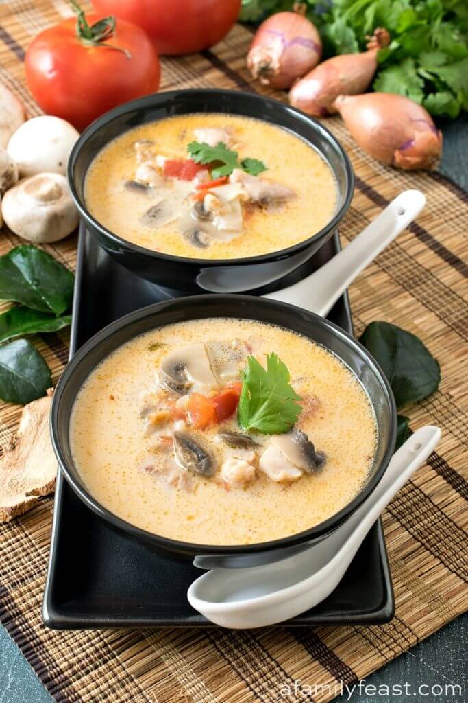 Thai Coconut Chicken Soup - A Family Feast®
