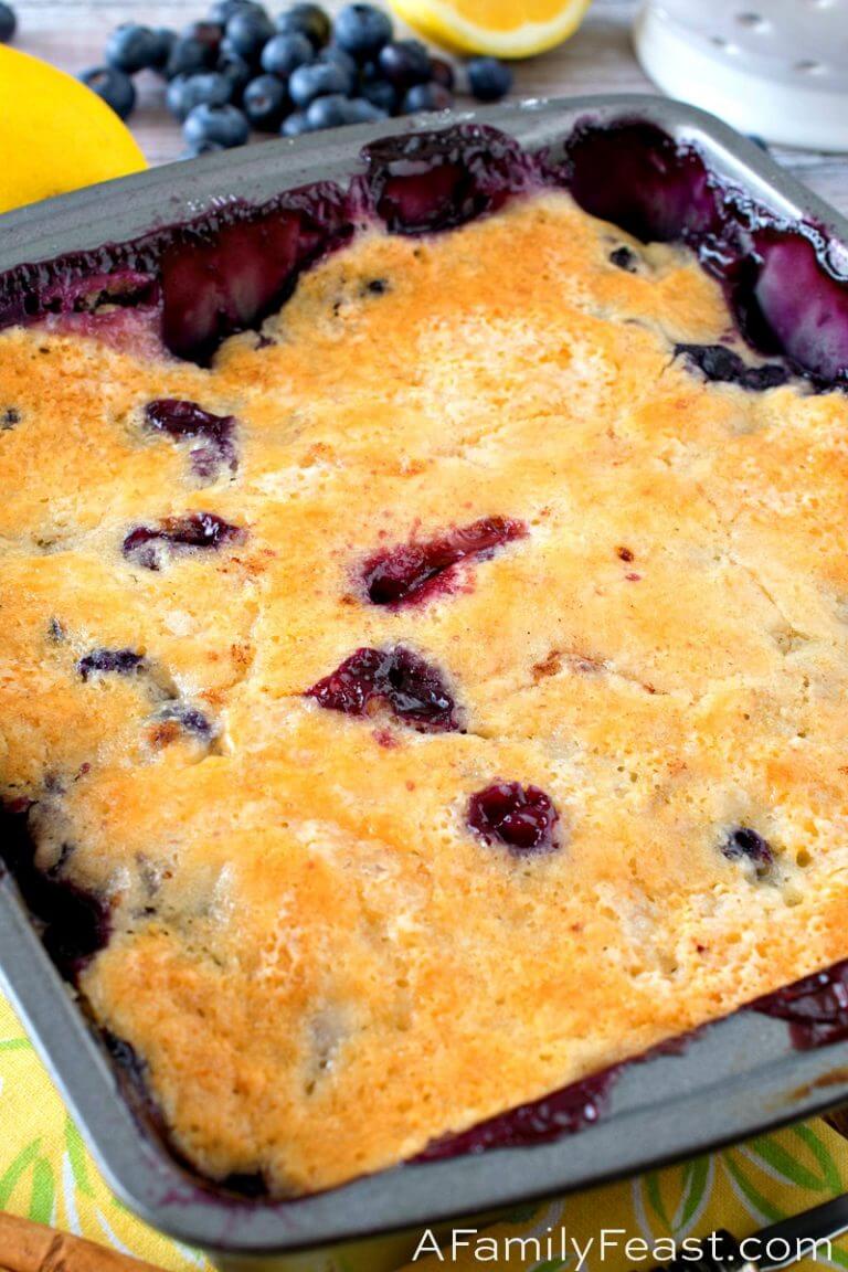 Blueberry Pudding Cake - A Family Feast®