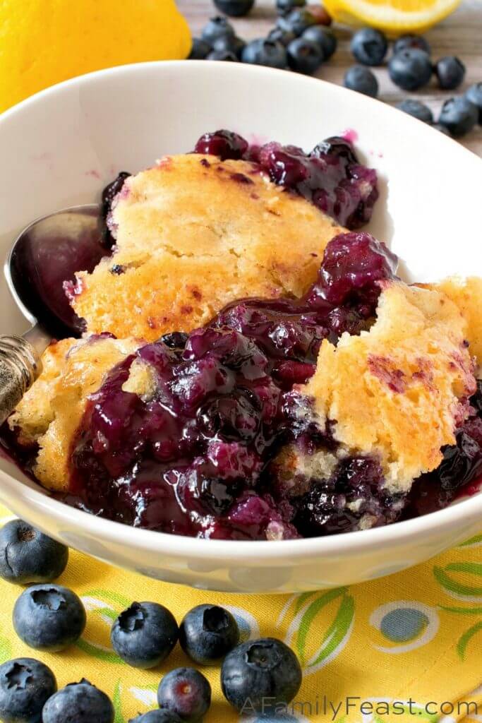Blueberry Pudding Cake - A Family Feast®
