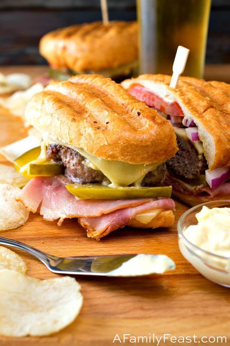Cuban Panini Burger - A Family Feast®