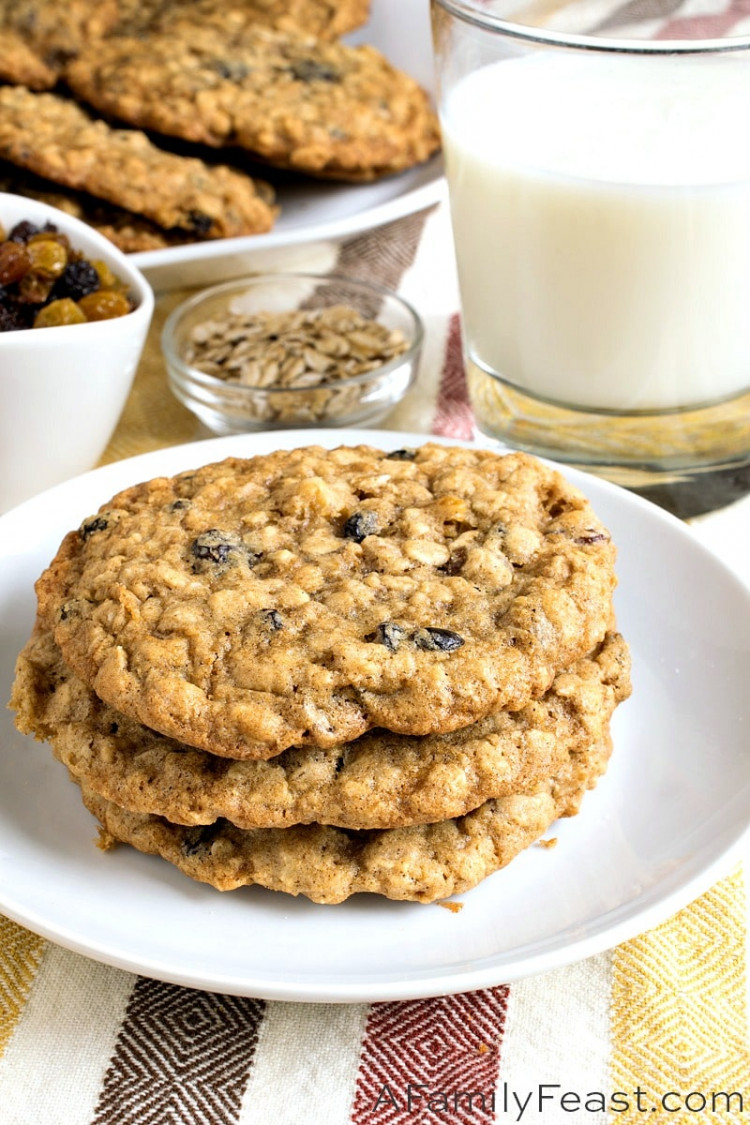 Oatmeal Raisin Cookies - A Family Feast®