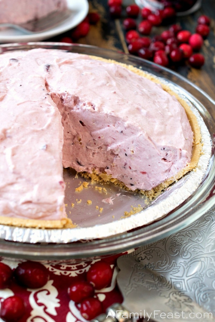 No-Bake Cranberry Cream Pie - A Family Feast®