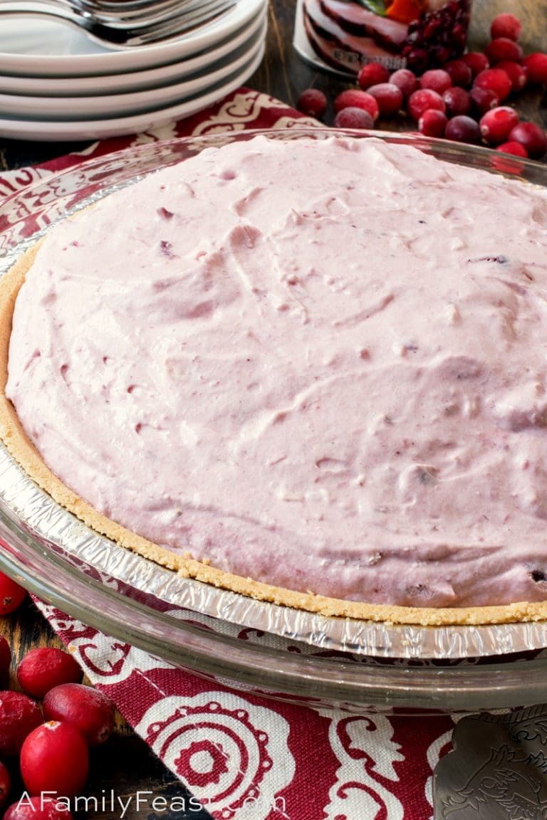 No-Bake Cranberry Cream Pie - A Family Feast®