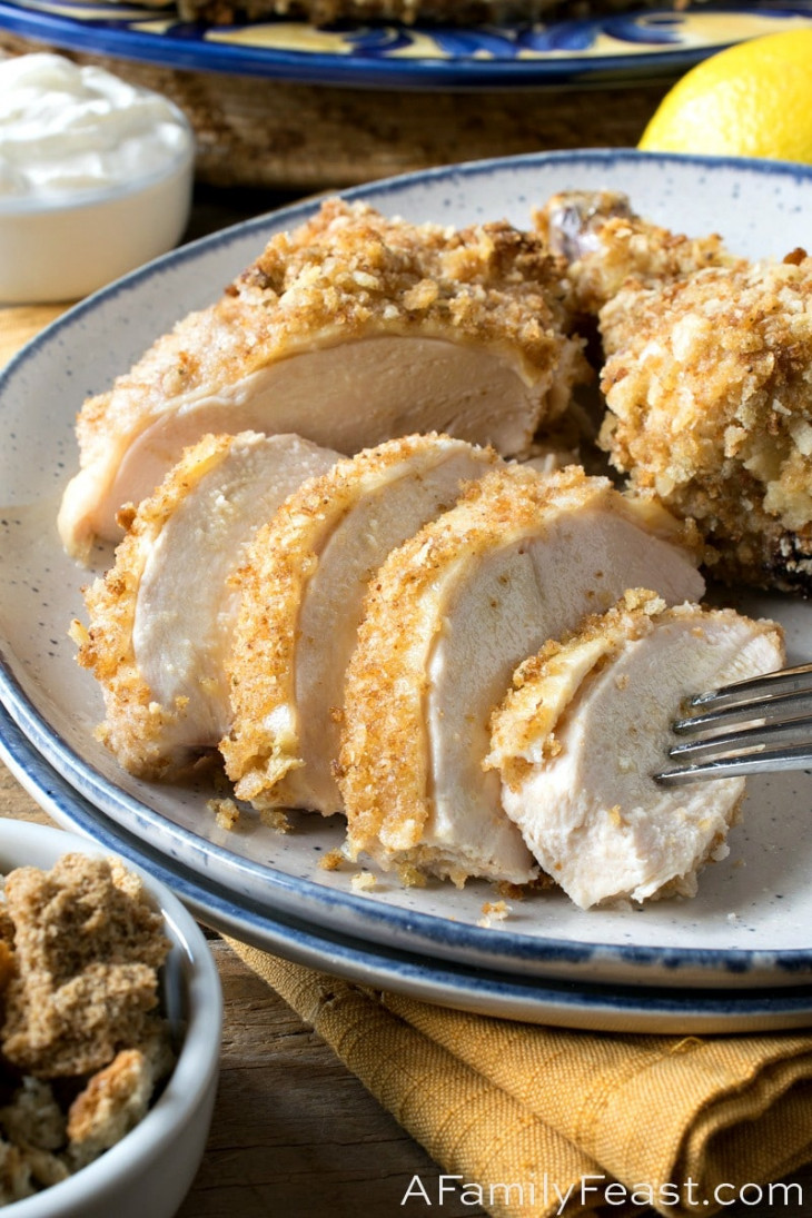Stuffing Crusted Baked Chicken - A Family Feast®