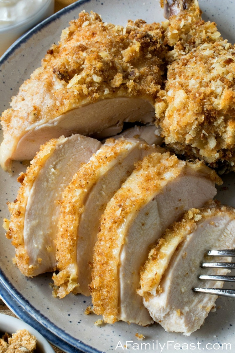 Stuffing Crusted Baked Chicken - A Family Feast®