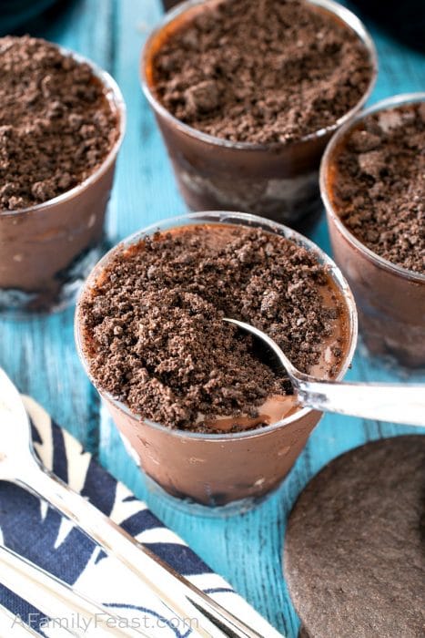 Irish Chocolate Pudding Shots - A Family Feast®